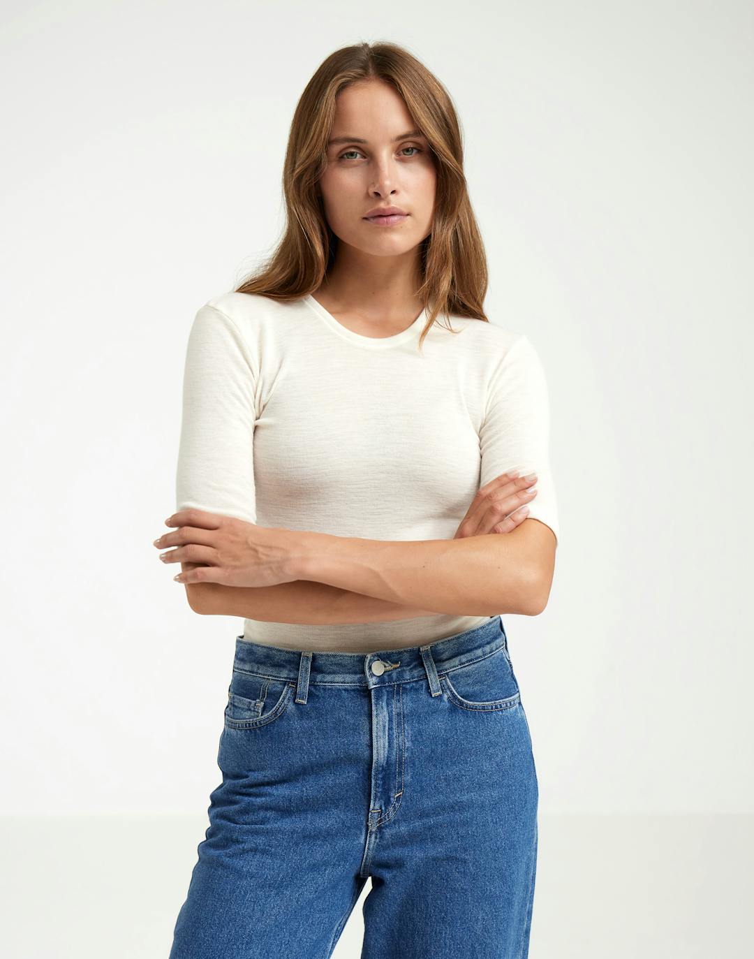 Women's merino wool T-shirt - Nature - Dilling