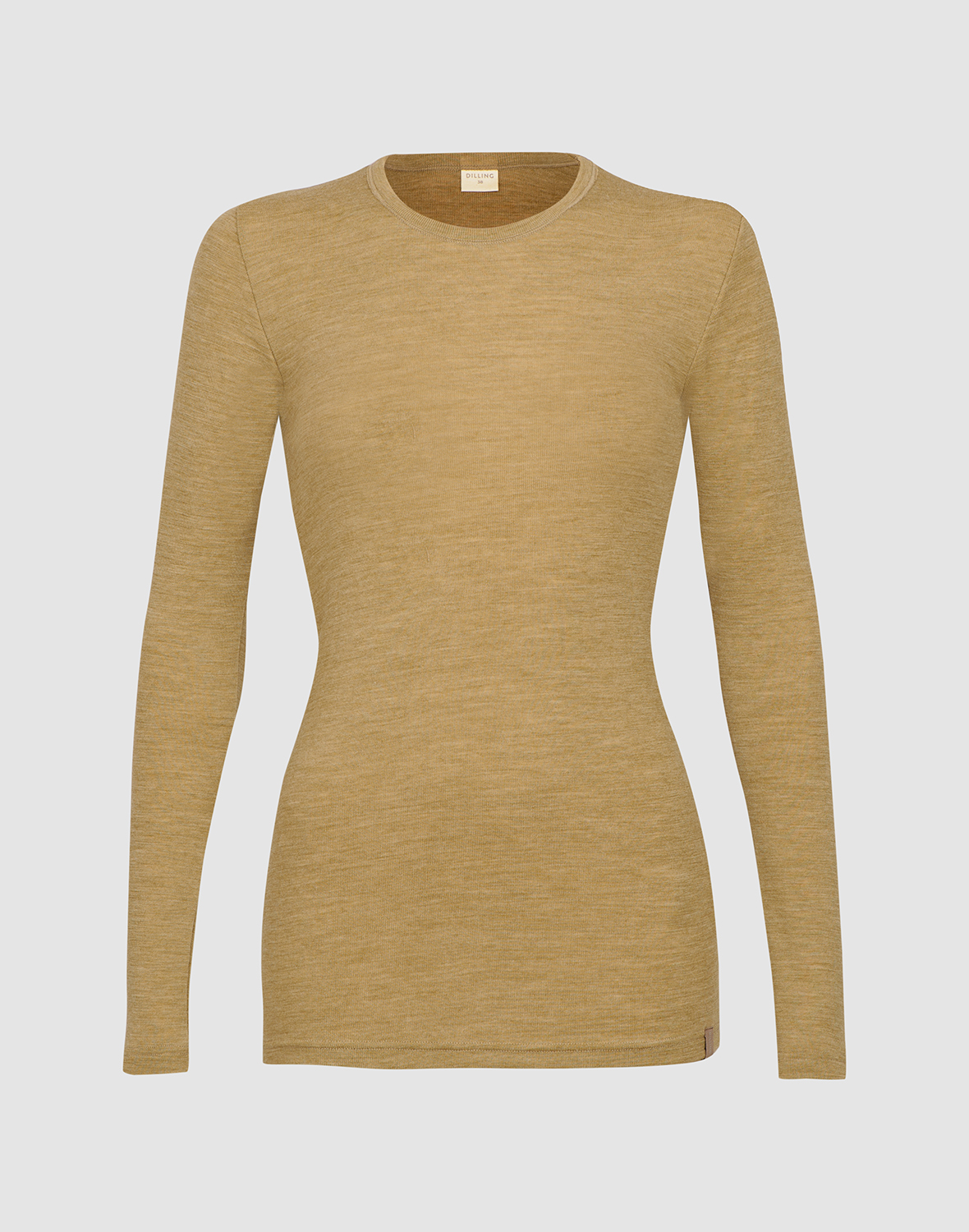 Women's merino wool long sleeve top - Desert grass - Dilling